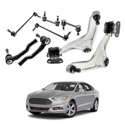Suspension Lower Control Arms Tie Rods Sway Bar Kit for Ford Fusion MKZ ...
