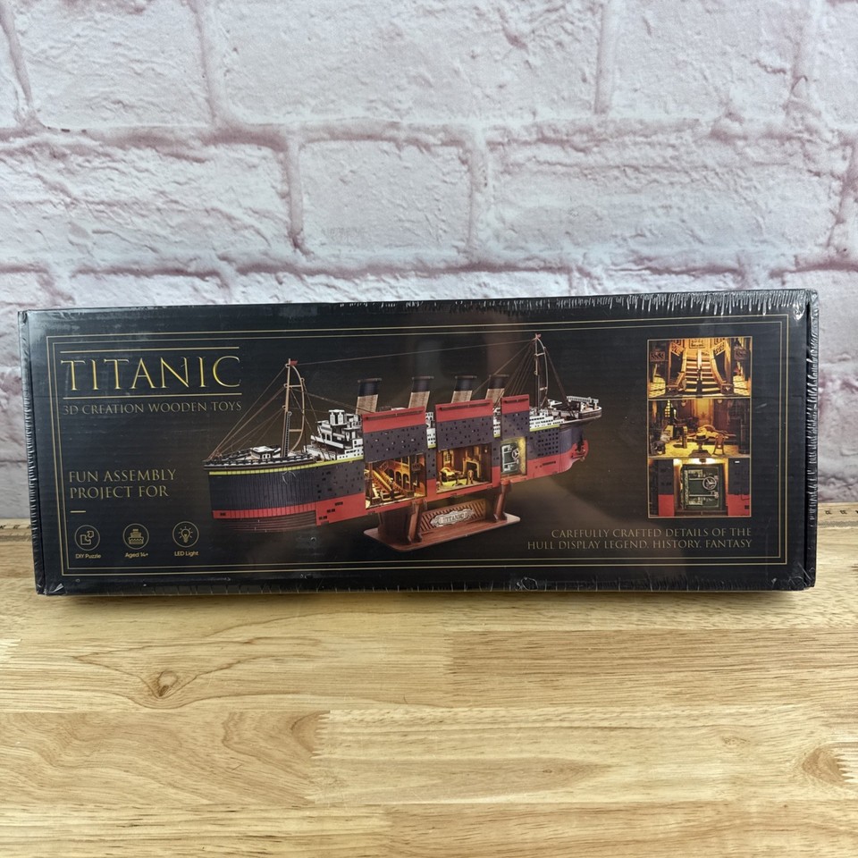 Titanic Model 3D Wooden Puzzles for Adults, Titanic Model Kit Set ...