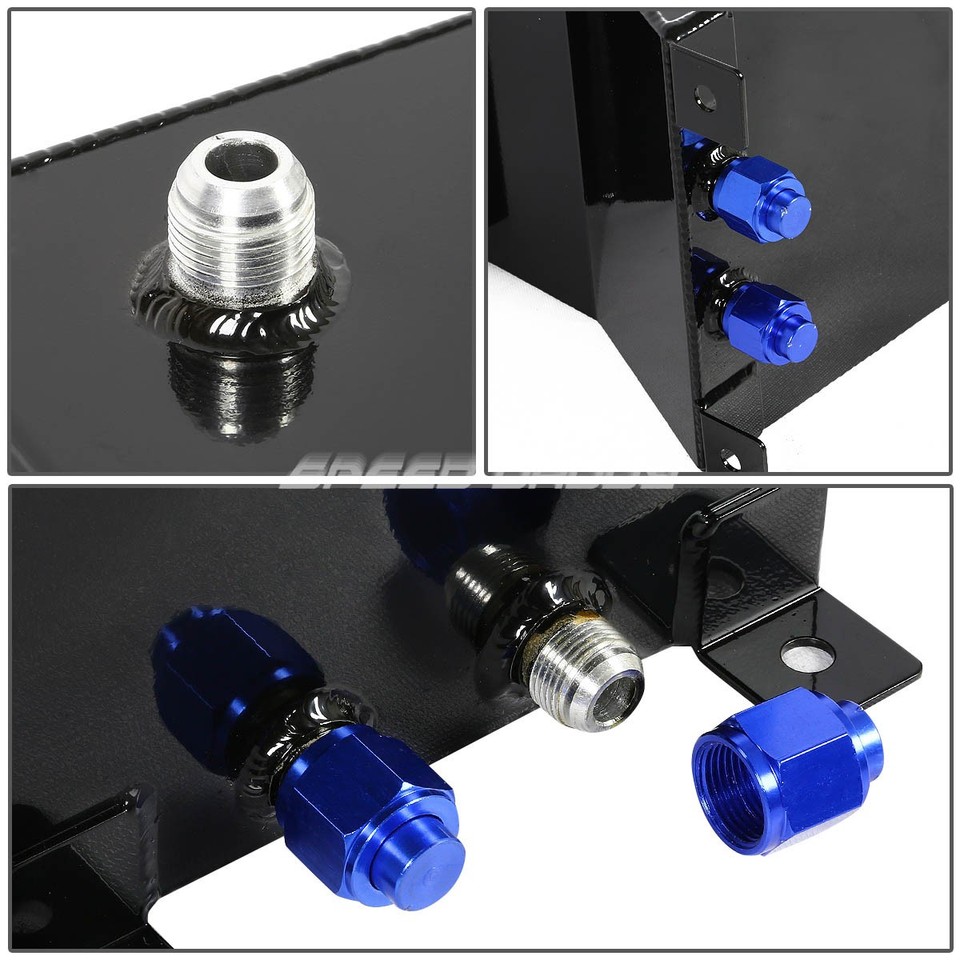 2.5 Gallon Black Coated Aluminum Racing/Drifting Fuel Cell Gas Tank ...