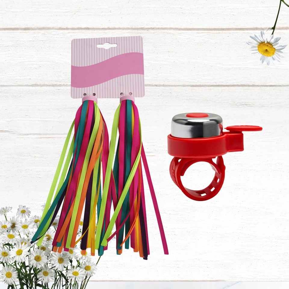 2 Pairs Bike Handlebar Streamers Sets Bicycle Accessories Tassel Ribbon ...