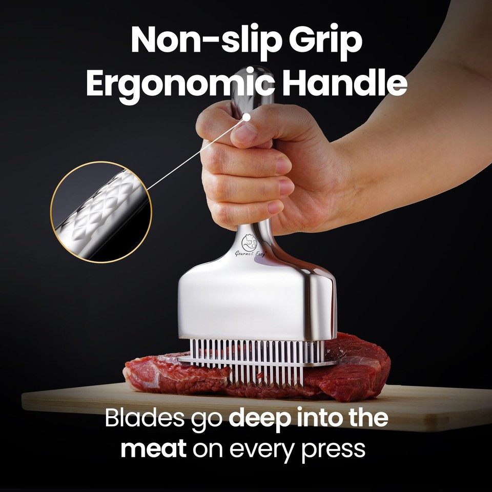 Meat Tenderizer Tool – Hassle Free Extra Long Handle Rustproof One ...