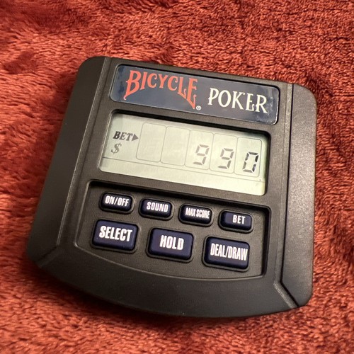 Handheld Mini Bicycle Poker Game Tiger Electronics Vintage 1994 Tested ...