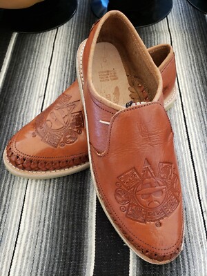 Chicano Mexicano Artesanal Indigenous Men Tooled Aztec Lowrider Man Tan ...