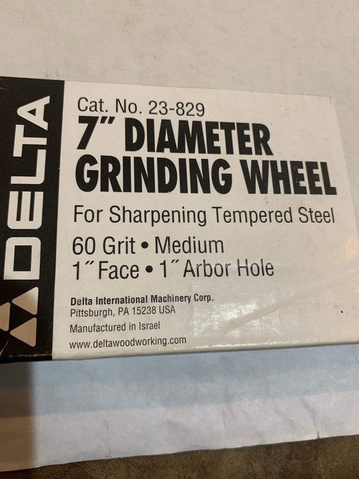 Delta 23-829 7" grinding wheel 60 grit 1" face - 1" arbor hole | eBay
