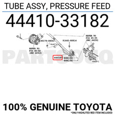 44410-60340 Toyota Tube ASSY Pressure Feed 4441060340 Genuine OEM Part ...
