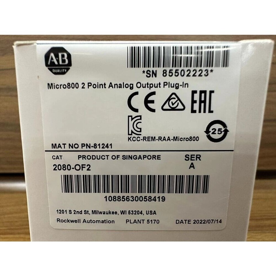 2080-OF2 new Allen Bradley SER A Micro800 2 Analog Output Module New ...