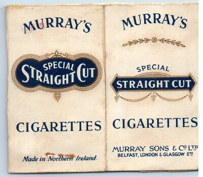Vintage Murray's Straight Cut Empty Cigarette Pack Label F147E | eBay