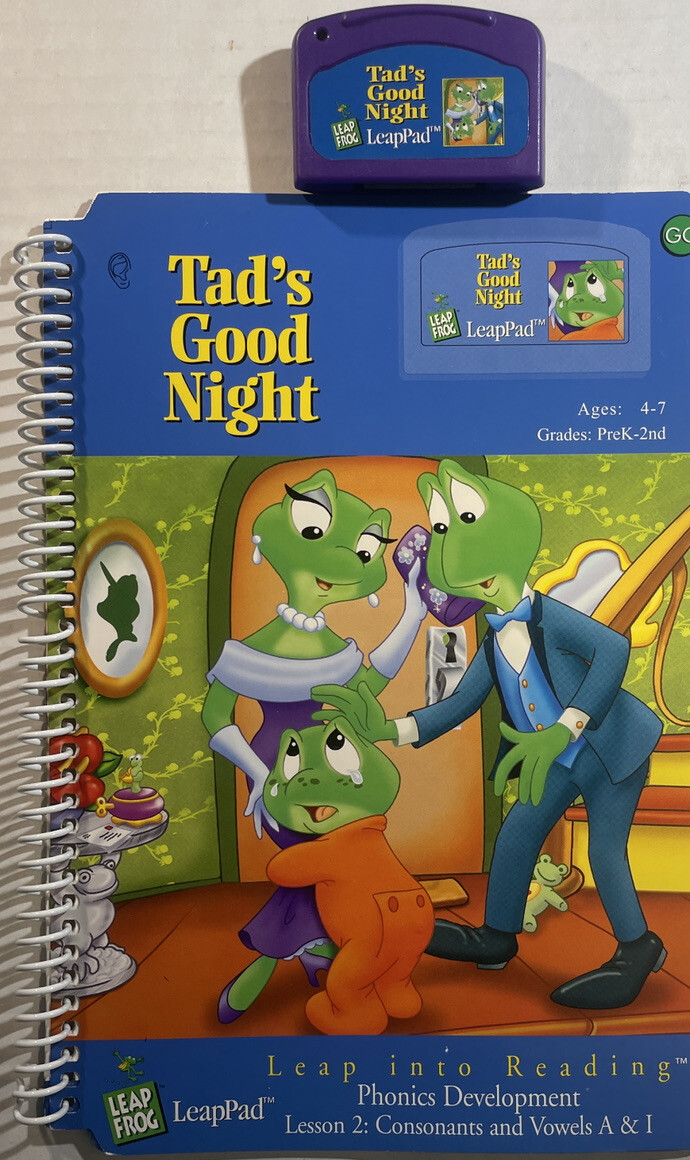 Leapfrog LeapPad Reader: Tad's Good Night- Phonics Lesson 2 Book w ...