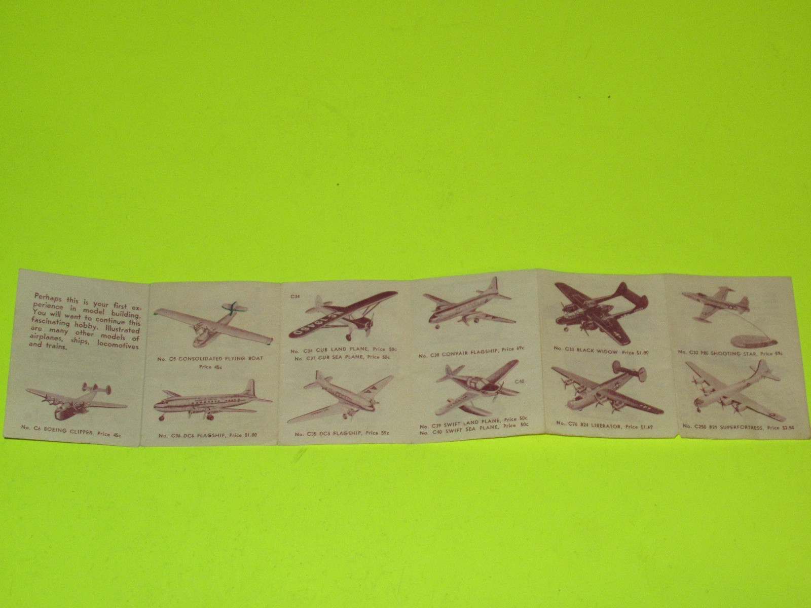 VINTAGE SMALL STROMBECKER MODEL CATALOG TRAINS AIRPLANES | eBay