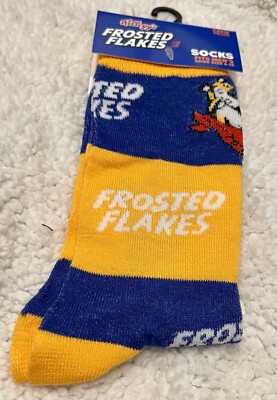 Kelloggs Frosted Flakes Novelty Crazy Socks Gift Mens Size 6-12 Crew | eBay
