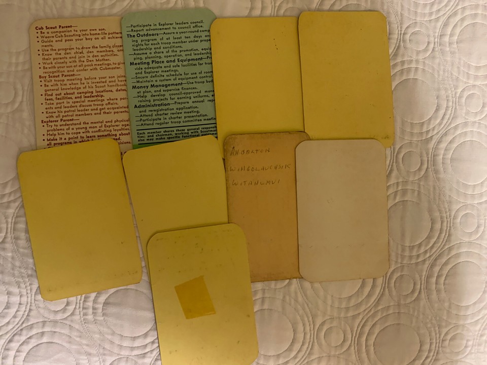 9 Boy Scout Training And OA Cards 1950s To 1960s NY, PA Washington DC ...