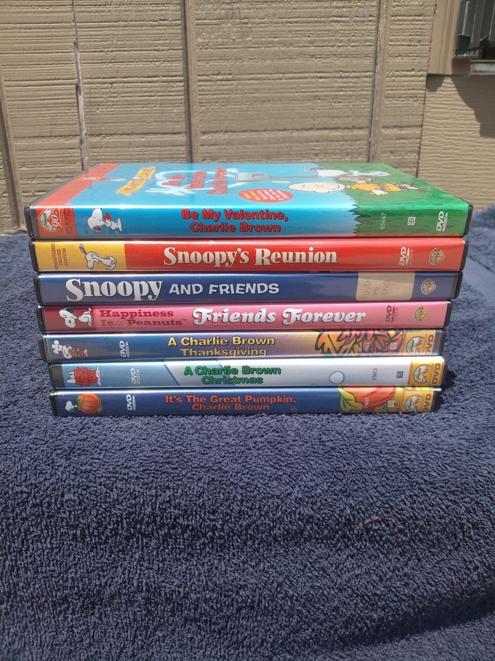 Lot 7 Charlie Brown Peanuts Snoopy DVDs Great TV Shows! Holidays + More ...