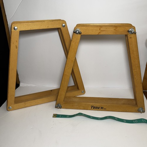 Vtg Tenex Wood Tennis Racket Protector Wooden Racquet Brace Press Cage ...