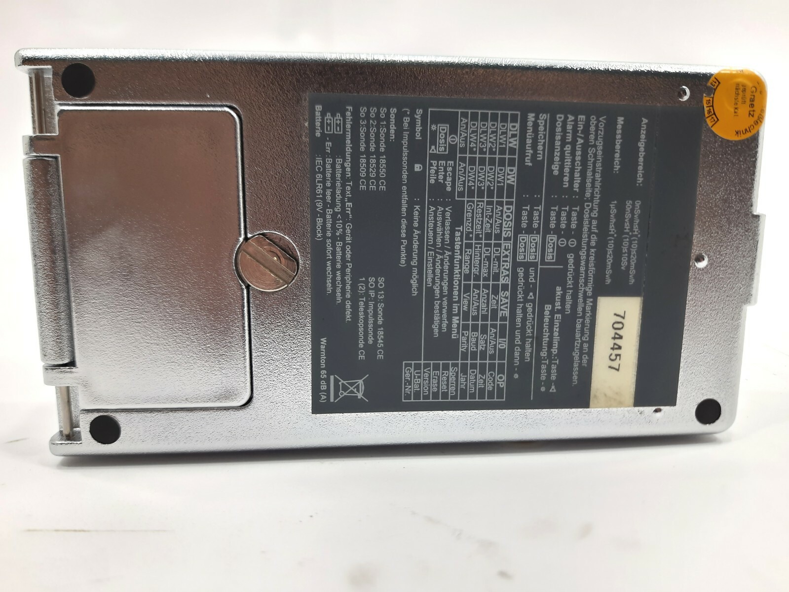 Graetz X5c Plus Dose Rate X-ray Gamma Radiation Survey Radioactivity ...