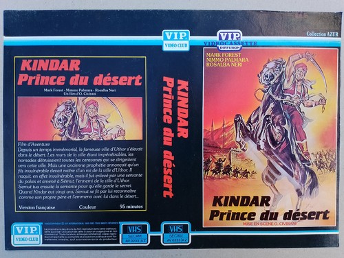 JAQUETTE VHS - KINDAR PRINCE DU DESERT - VHS SLEEVE - VIP - ROSALBA ...