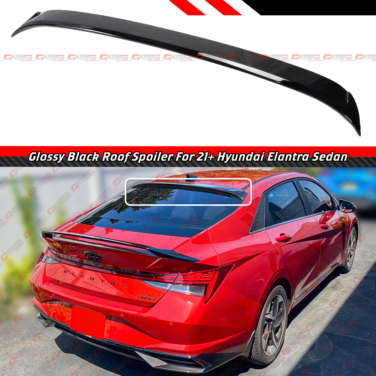FOR 2021-2024 HYUNDAI ELANTRA 4DR SEDAN KDM GLOSS BLACK REAR WINDOW ...
