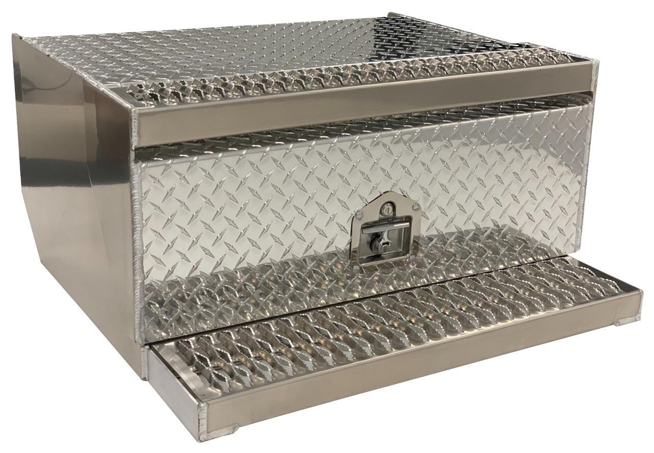 Peterbilt 379 389 388 Battery Box Steps & Straps Aluminum Diamond Plate ...