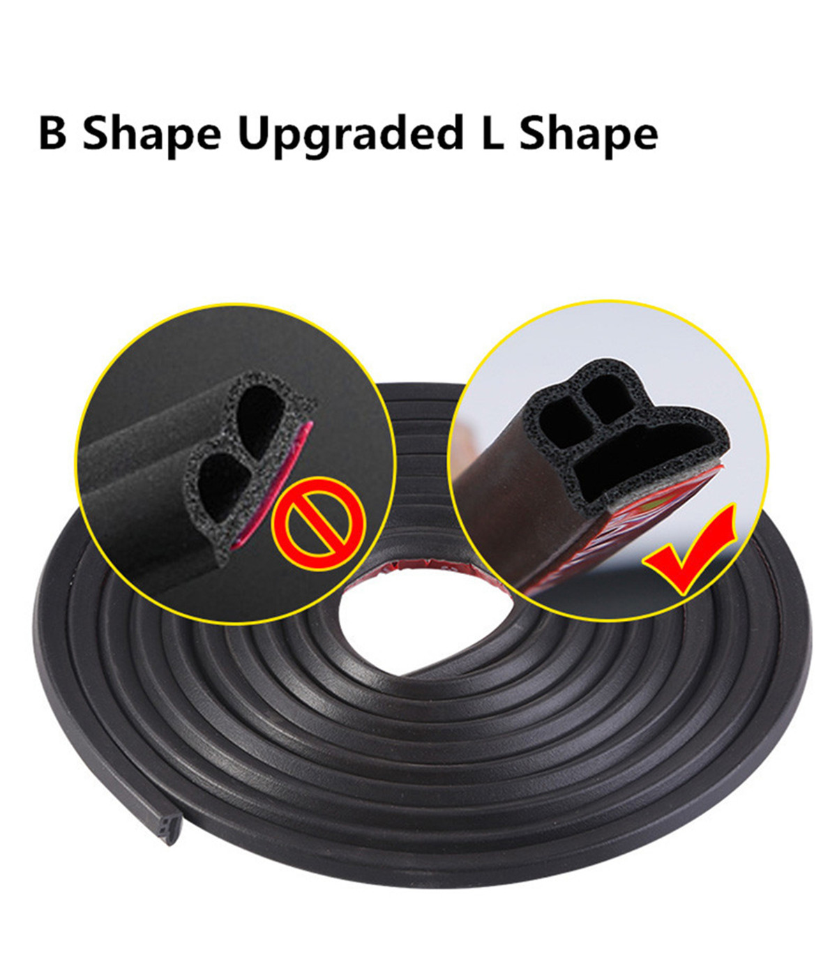 16ft Car Door Trunk Seal Strip Rubber Weather Strip Edge Moulding Trim ...