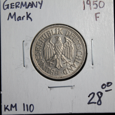 1950-F German - Federal Republic - 1 Deutsche Mark Nice Coin! | eBay