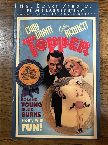 Topper VHS Comedy Cary Grant Hal Roach Studios Big Box | eBay