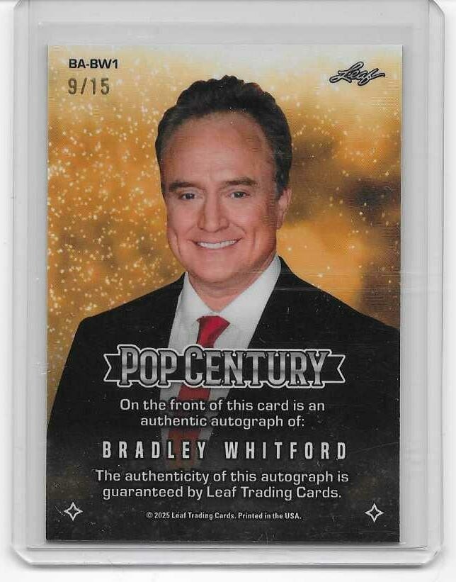 BRADLEY WHITFORD WEST WING REVENG NERDS 2025 Leaf Pop Century Auto ...
