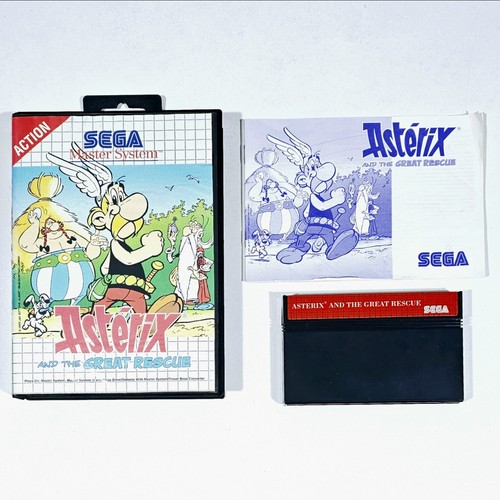 Sega Master System Game Asterix & The Great Rescue DT PAL CIB Obelix ...