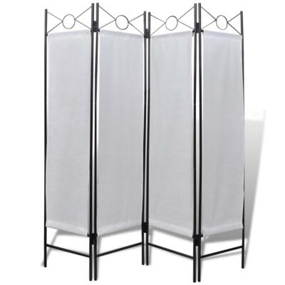 4-Panel Change Fitting Room Divider Privacy Folding Screen Barrier ...