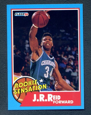 1990-91 Fleer #4 J.R. Reid 'Rookie Sensation' Insert Card - Nm/Mt | eBay