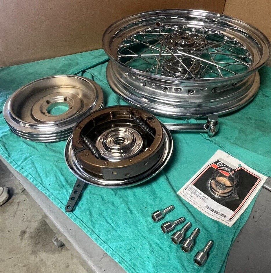 Knucklehead Panhead (G) Big Twin Flahead Springer Front Star Hub Wheel ...