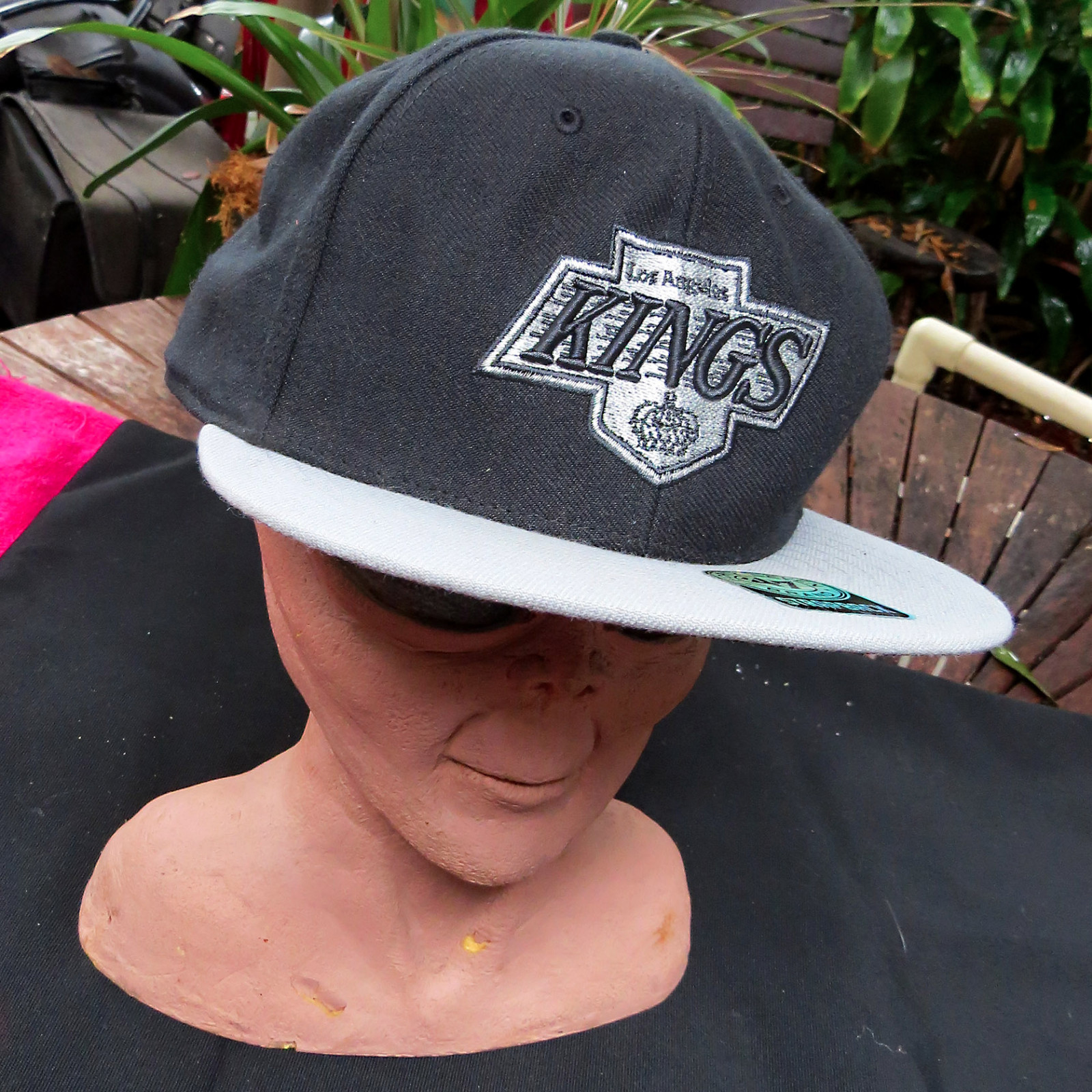 Vtg 90s NHL Hockey LA Kings Script 47 Brand Leather Strapback Hat Cap ...
