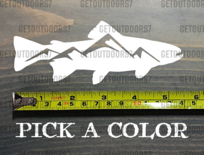 Fly Fishing Sticker Decal Mountain Fishpond Simms Sage Trout Hatch Ross ...