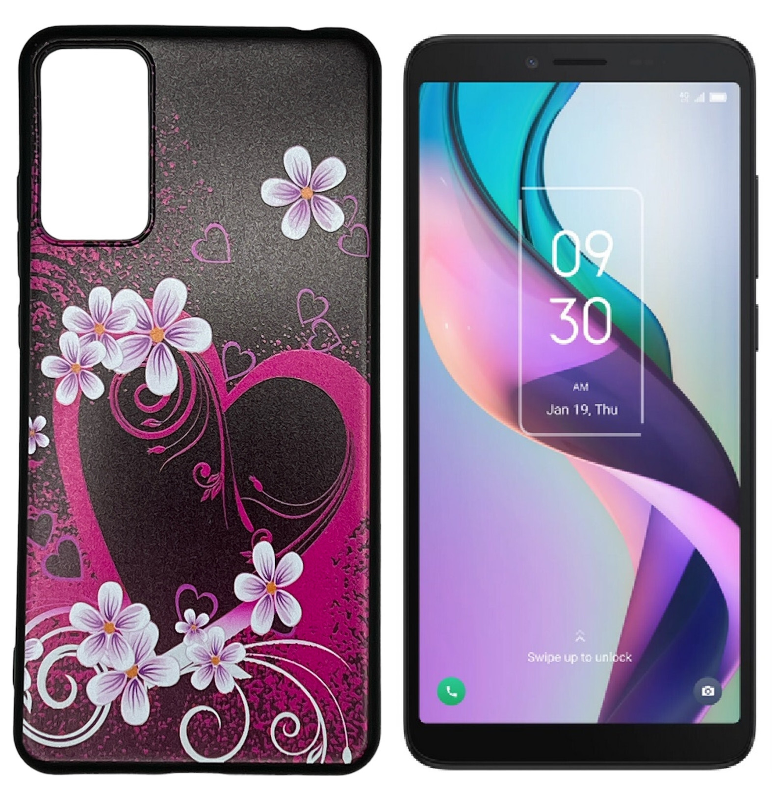 Tempered Glass / Slim TPU Flexible Skin Cover Phone Case FOR TCL ION V ...