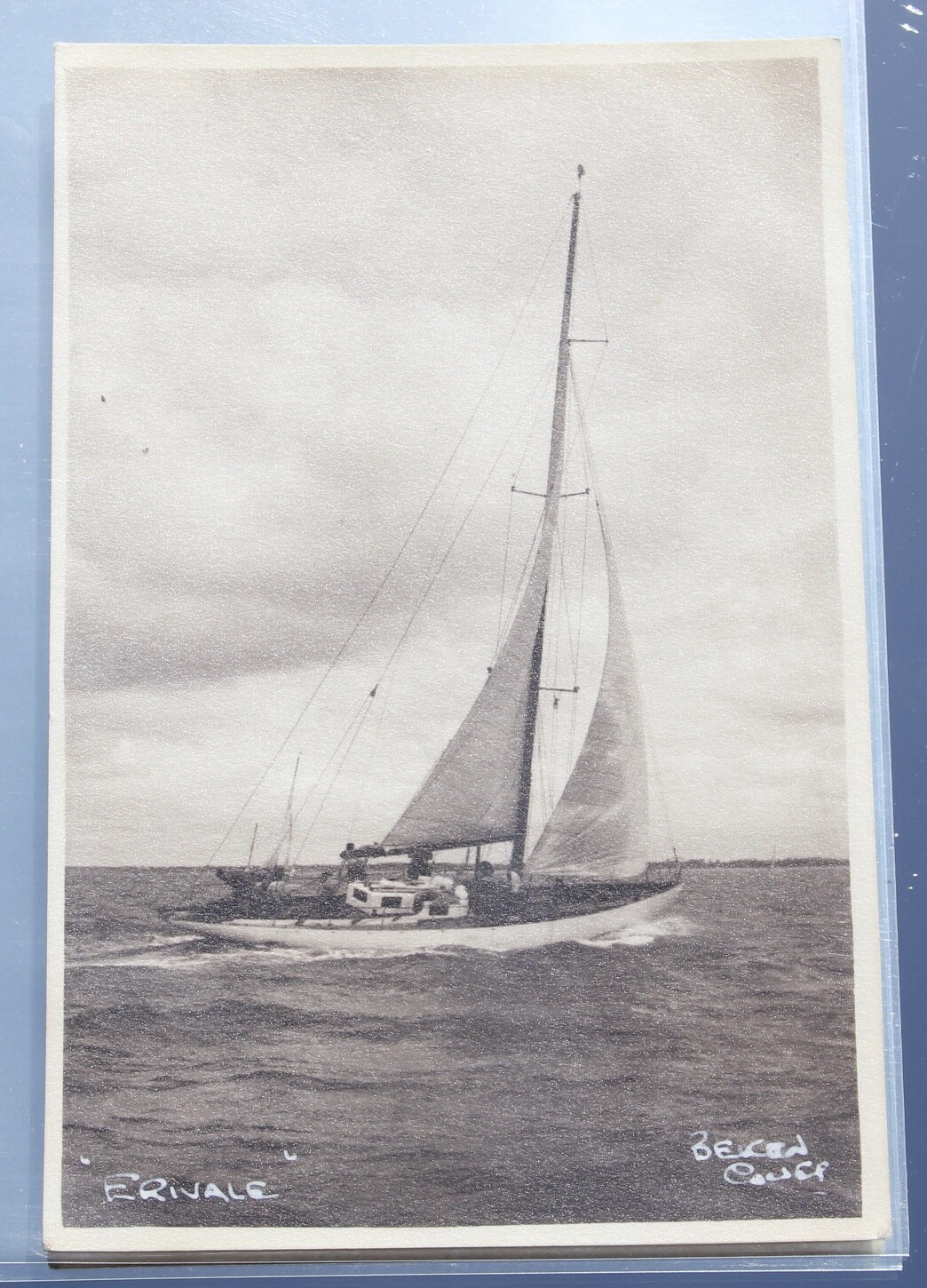 BEKEN OF COWES ERIVALE YACHT REAL PHOTO POSTCARD 1930'S | eBay