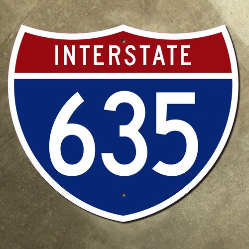 Interstate route 635 Kansas Missouri Texas highway marker 1961 road ...