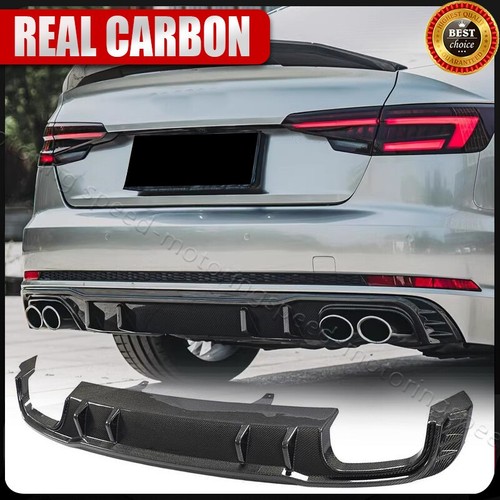 Real Carbon Fiber Rear Bumper Diffuser Lip for Audi S4 A4 B9 S Line ...