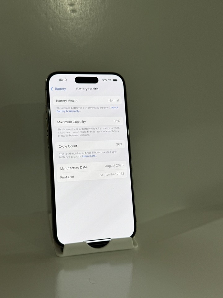 Apple iPhone 15 Pro A2848 512GB Natural 95% battery health Factory ...