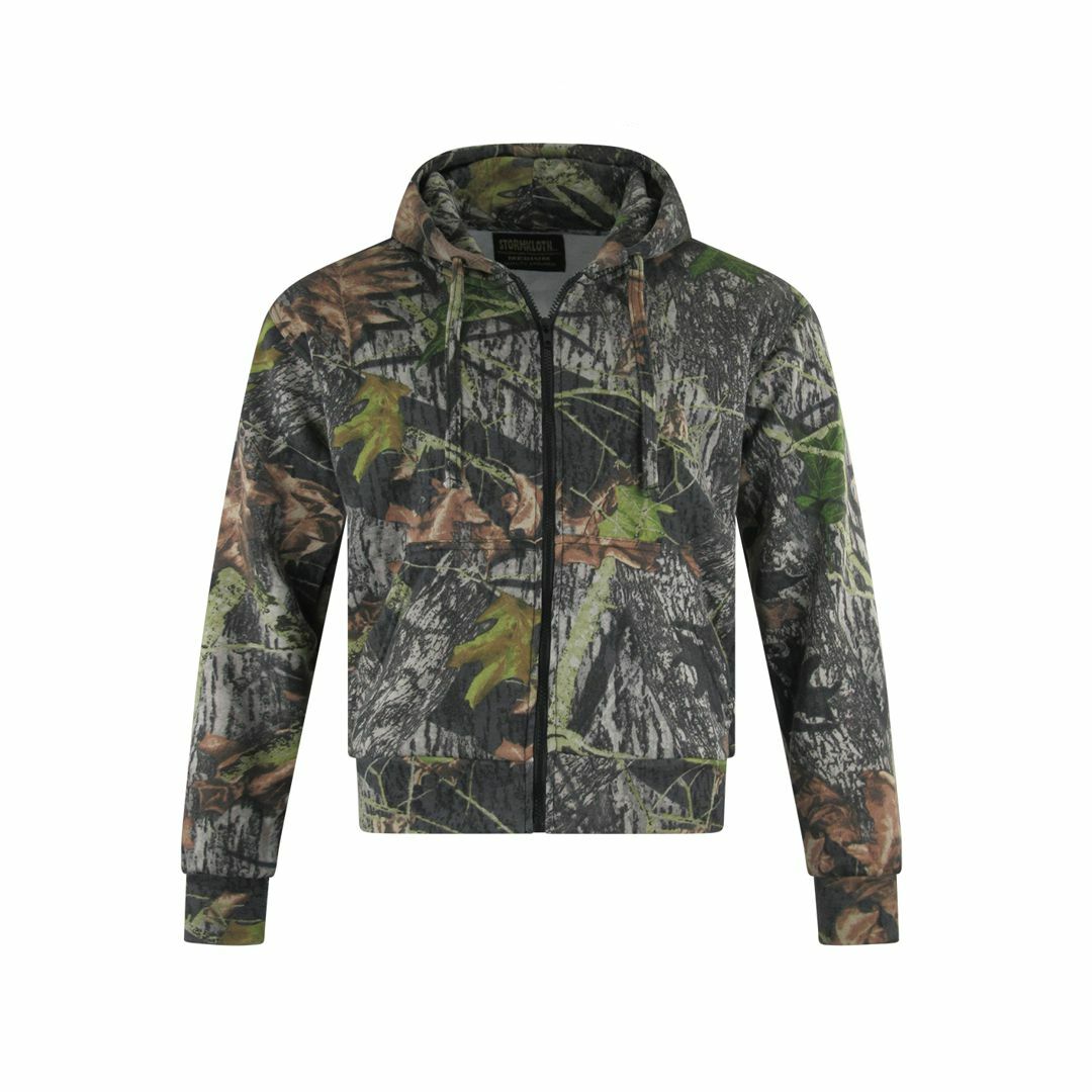 Camo Full Zip Hoodie Hooded Camouflage Jacket Pockets S - 5XL Adults ...
