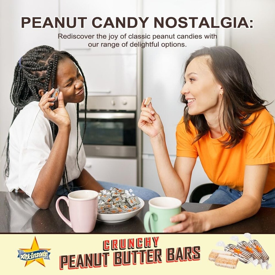 ATKINSON'S Peanut Butter Bars Old Fashioned Bulk Delicious Candy (2 ...