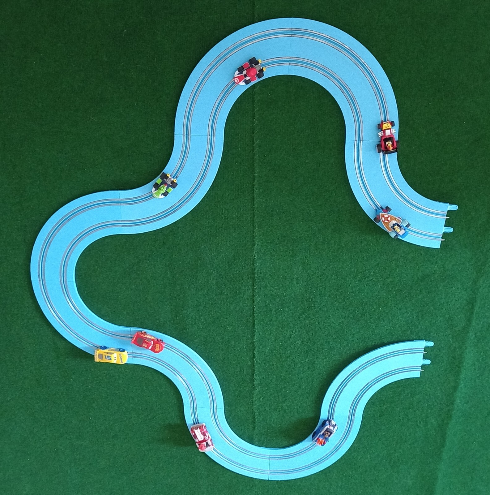 Extension de rails bleues pour circuit de voitures électrique CARRERA ...