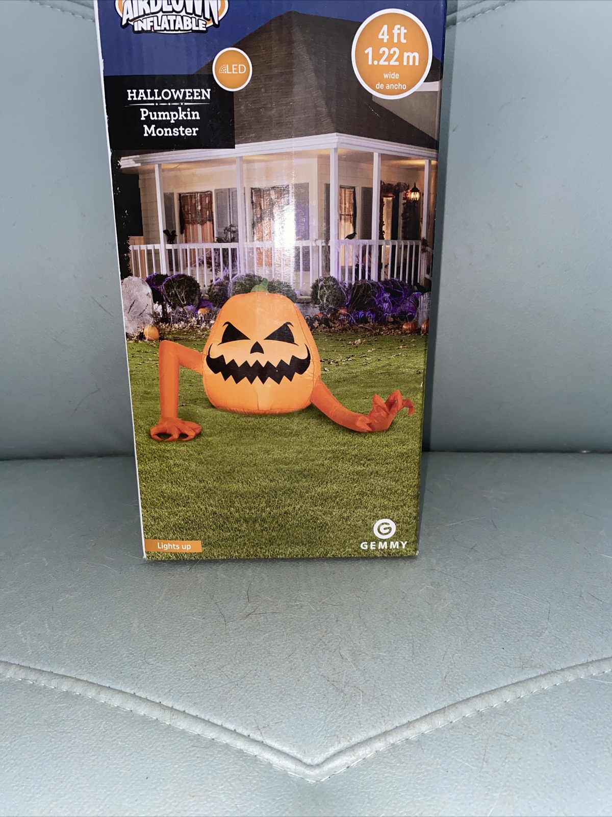 Halloween 4 FT Airblown Inflatable Light up LED Pumpkin Stack 3 Gourds ...