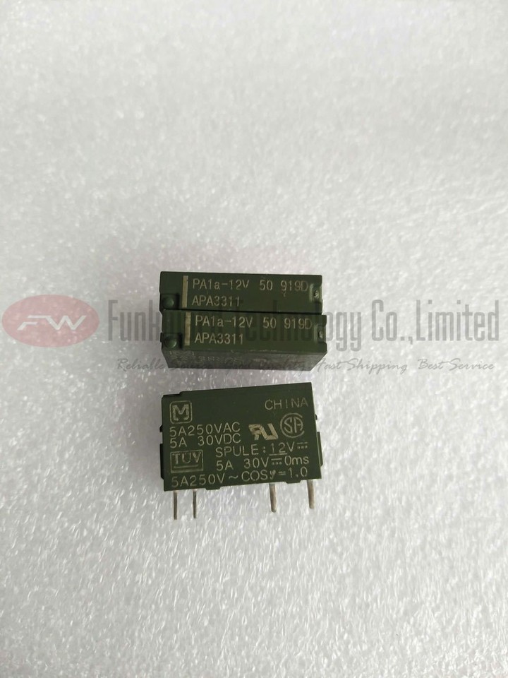 PA1A-12V PANASONIC SPST Power relay 5A 12VDC 4 Pins x 1pc | eBay
