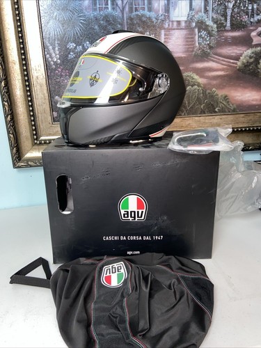 AGV Helmets SportModular Helmet Gunmetal White Small Motercycle Carbon ...