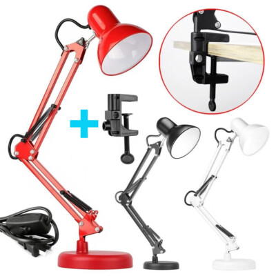 Metal Desk Lamp Adjustable Swing Arm with Interchangeable Base And ...