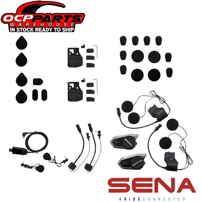 NEW SENA 50S Mesh Motorcycle Helmet Intercom™ Headset - Two Pack 50S ...
