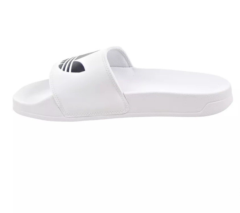 Adidas Adilette Lite Trefoil Logo Cloud White Men's Slides Sandal ...