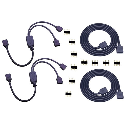 PC RGB-Header Cables ARGB Splitter Connector 5V 3 Pin 12V 4pin ...