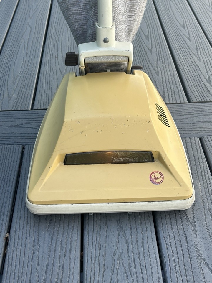 Vintage Hoover Convertible Vacuum u4317 Upright Yellow Low Norm High ...