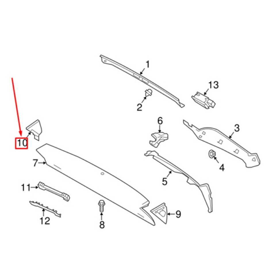 Taillight Tailgate Liftgate Corner Moulding Trim Fits for Land Rover ...
