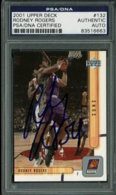 Suns Rodney Rogers Authentic Signed Card 2001 Upper Deck #132 PSA/DNA ...