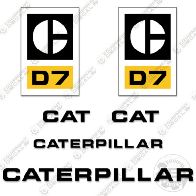 Fits Caterpillar D7 Dozer Decal Kit Equipment Decals - 5-7 YR 3M Vinyl ...
